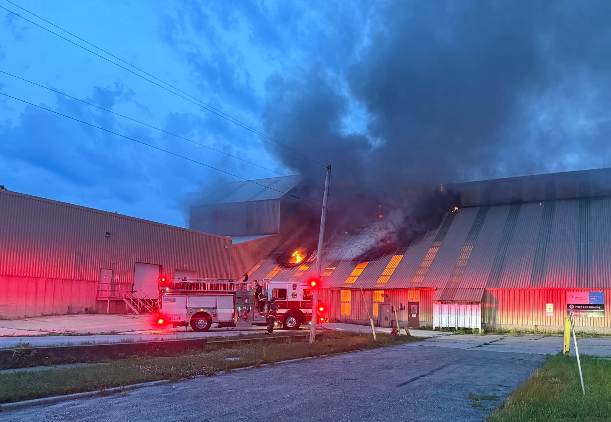 Fire Guts Vacant North American Salt Plant Building in Kenosha ...
