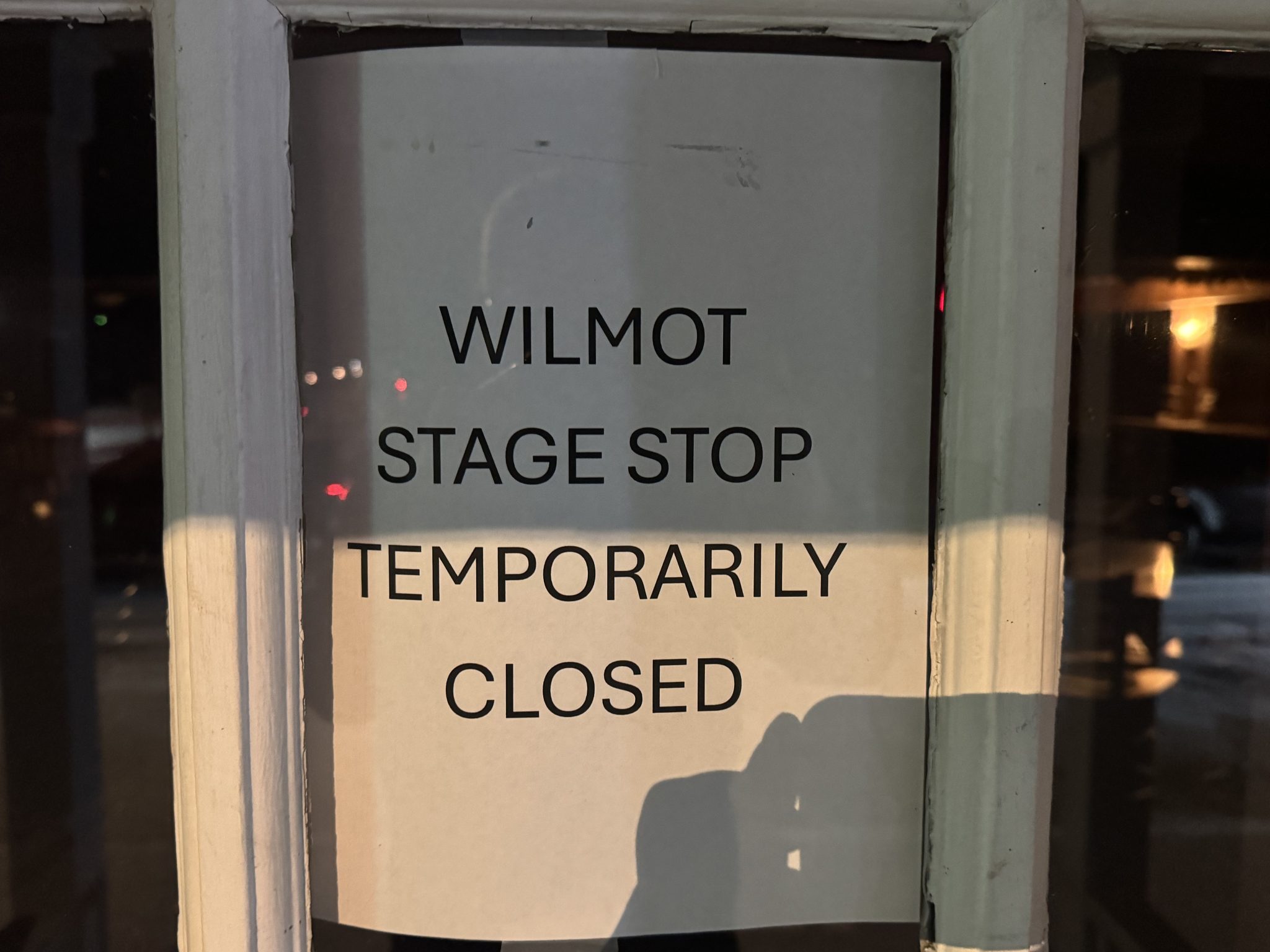 Eighth Anniversary Of Wilmot Stage Stop Ownership Marked By Sudden ...