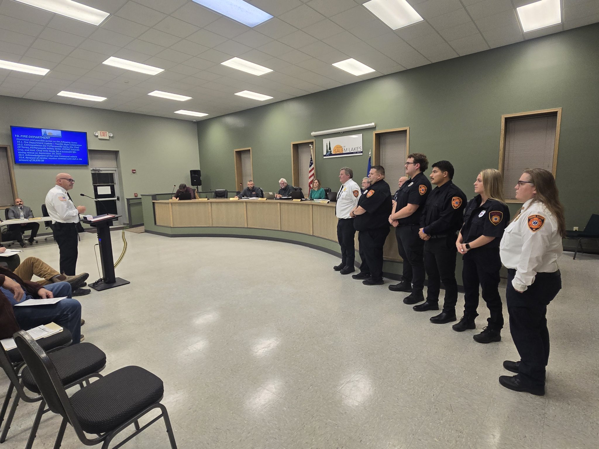 Salem Lakes Crew Honored After Saving Man’s Life Twice During September ...