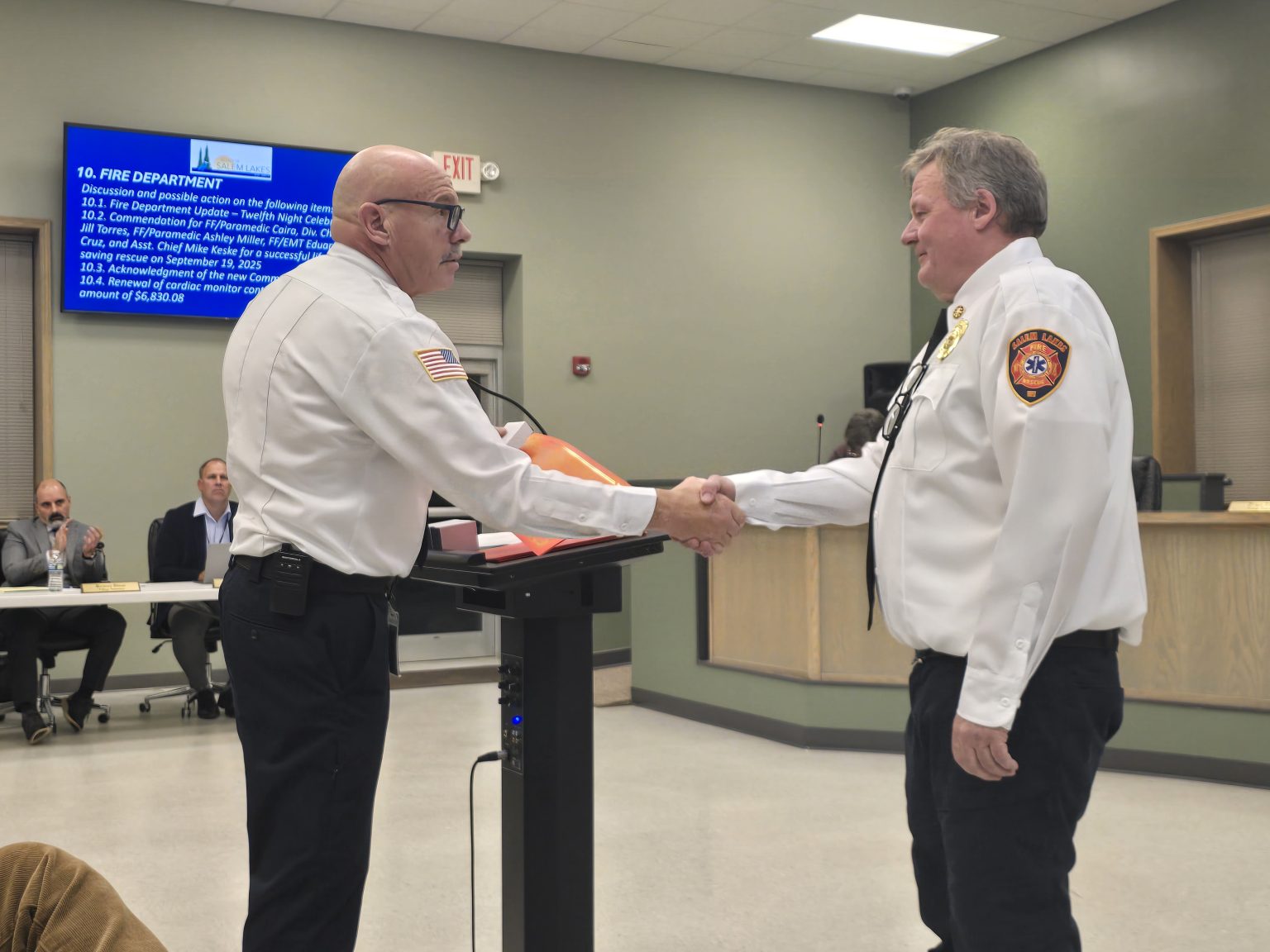 Salem Lakes Crew Honored After Saving Man’s Life Twice During September ...