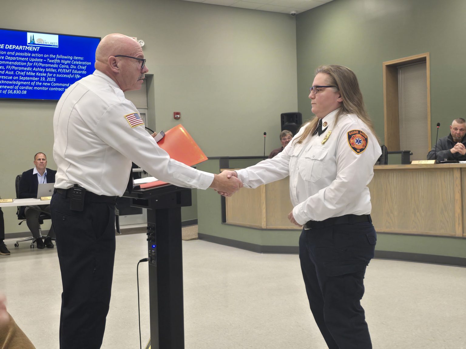 Salem Lakes Crew Honored After Saving Man’s Life Twice During September ...