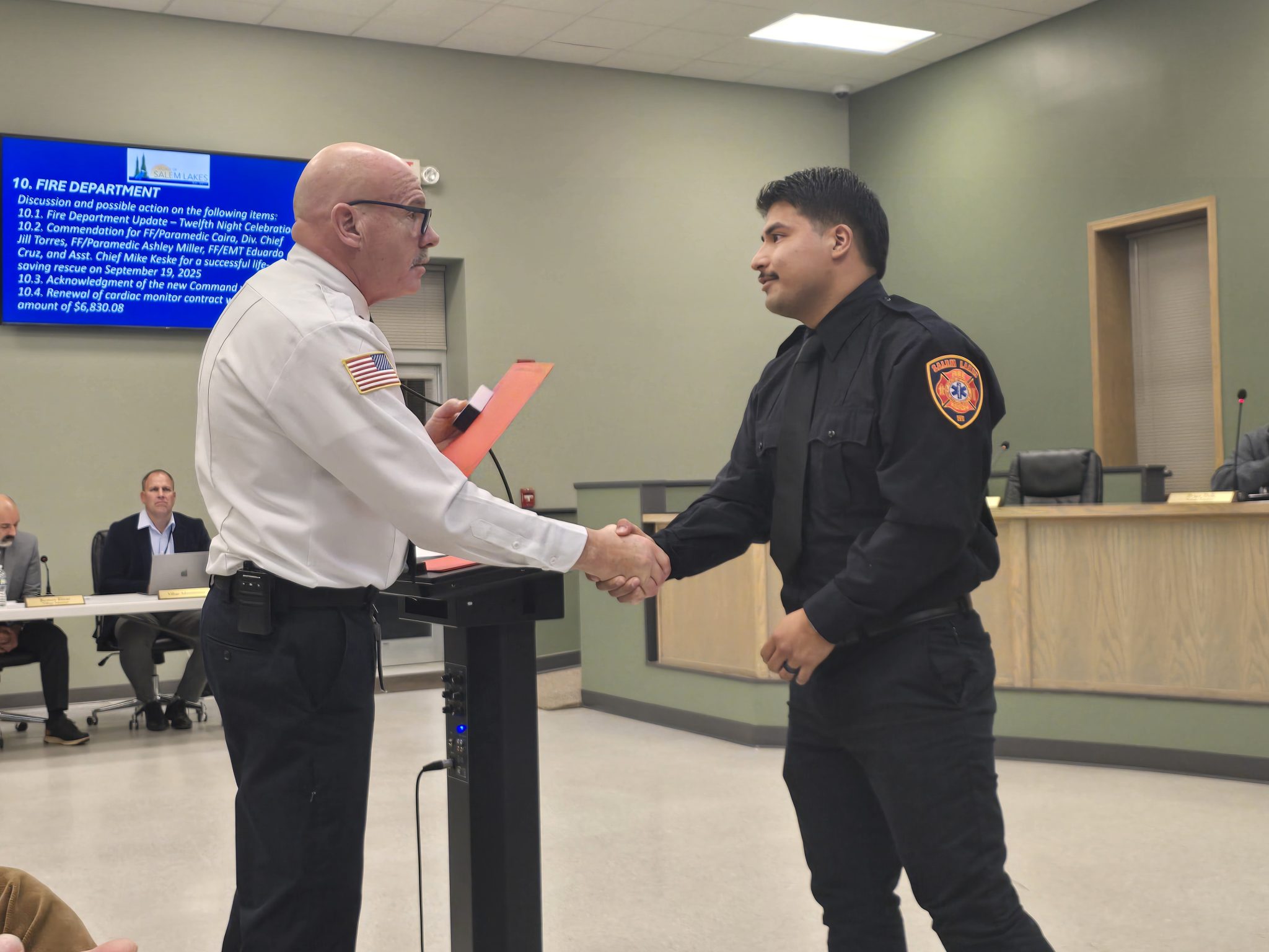Salem Lakes Crew Honored After Saving Man’s Life Twice During September ...